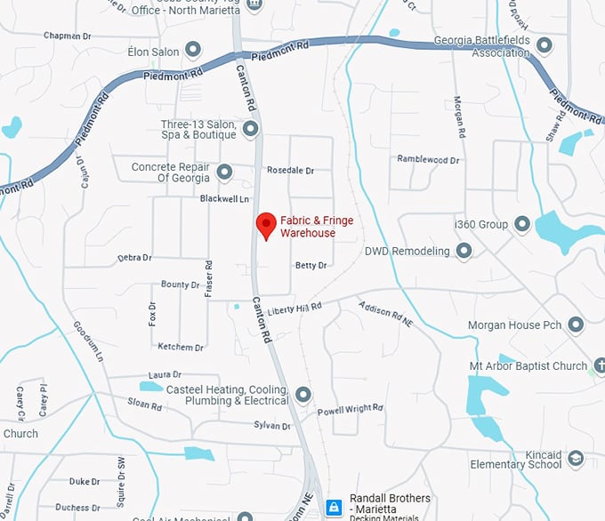 16. fabric & fringe warehouse map