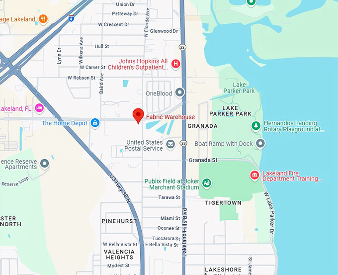 16. fabric warehouse map