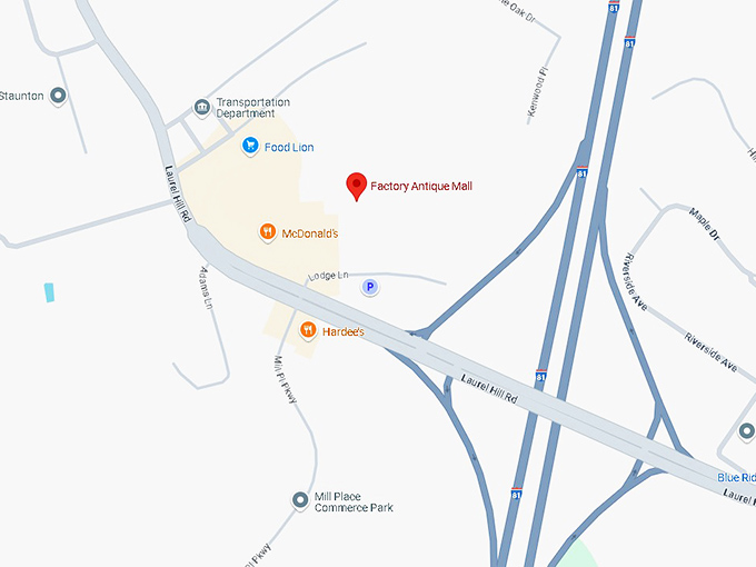 16. factory antique mall map