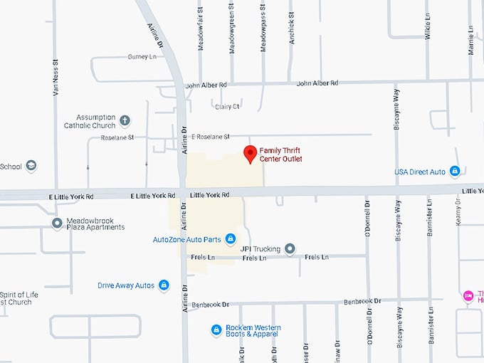16. family thrift center outlet 127 little york rd map