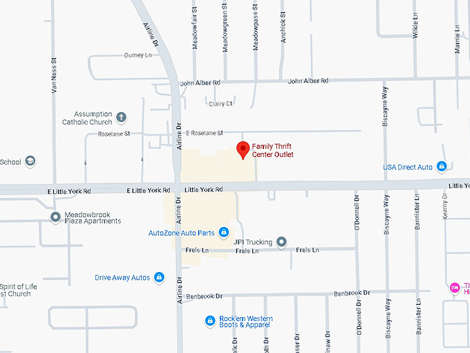 16. family thrift center outlet 127 little york rd map