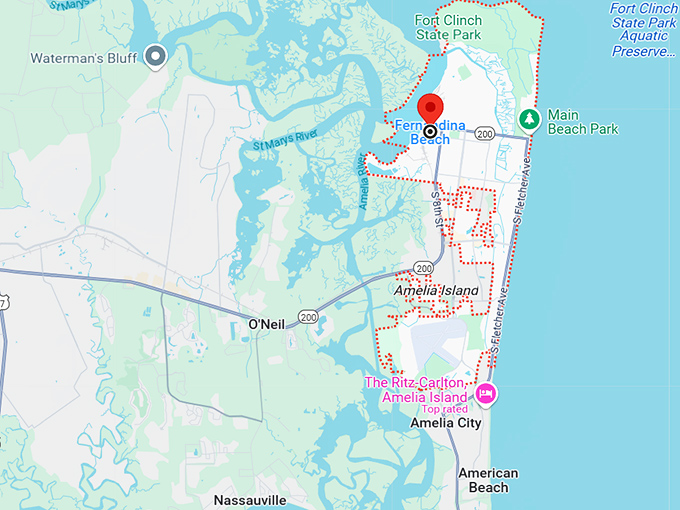 16. fernandina beach florida map