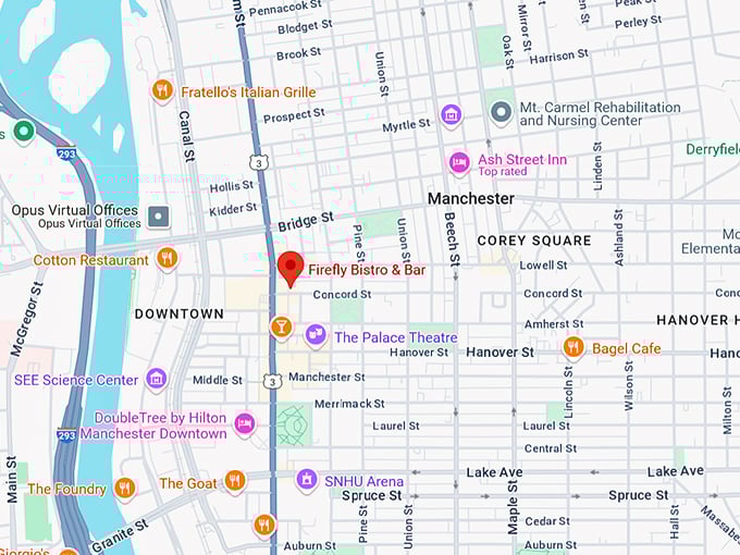 16. firefly bistro & bar map
