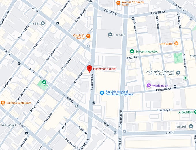 16. fisherman's outlet map