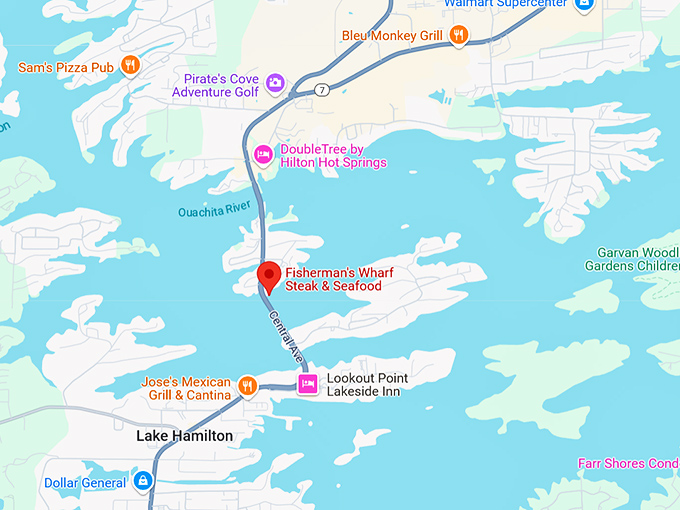 16. fisherman's wharf steak & seafood map
