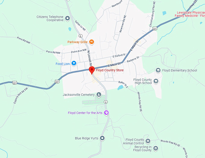 16. floyd country store map