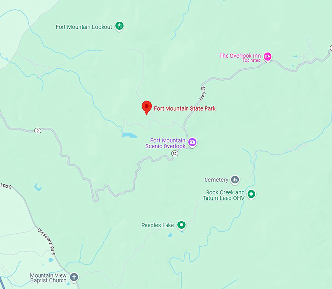 16. fort mountain state park map