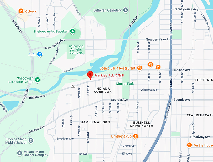 16. frankie's pub & grill map
