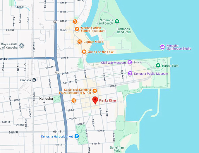 16. frank's diner map