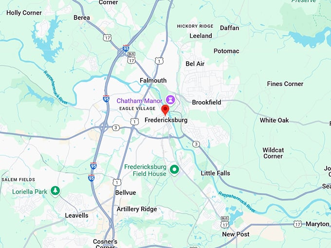 16. fredericksburg map