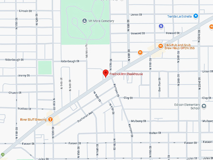 16. fredrick inn steakhouse map