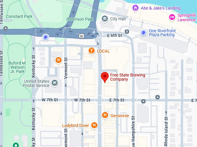 16. free state brewing company map