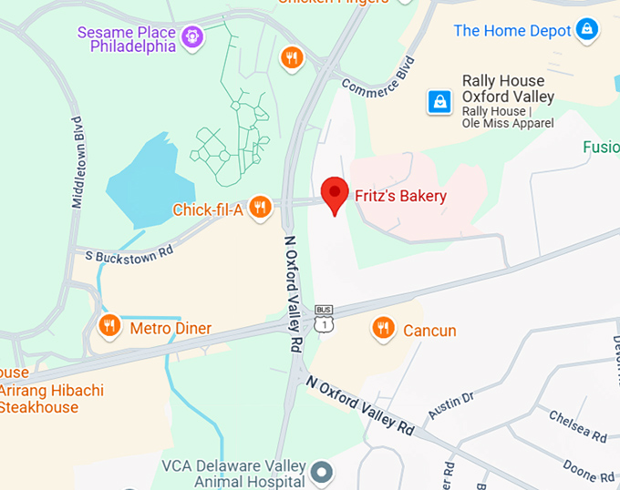 16. fritz's bakery map