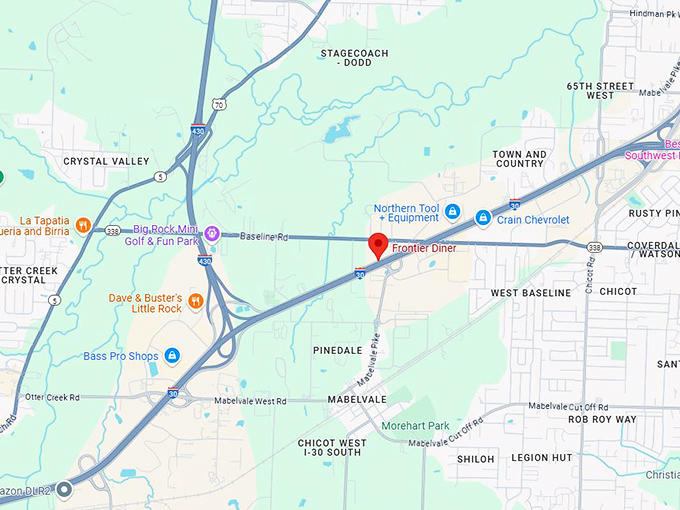 16. frontier diner map