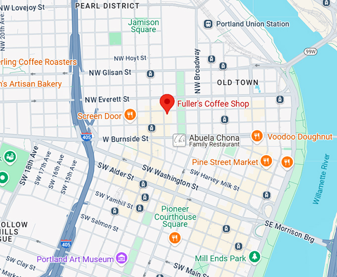 16. fuller's coffee shop map