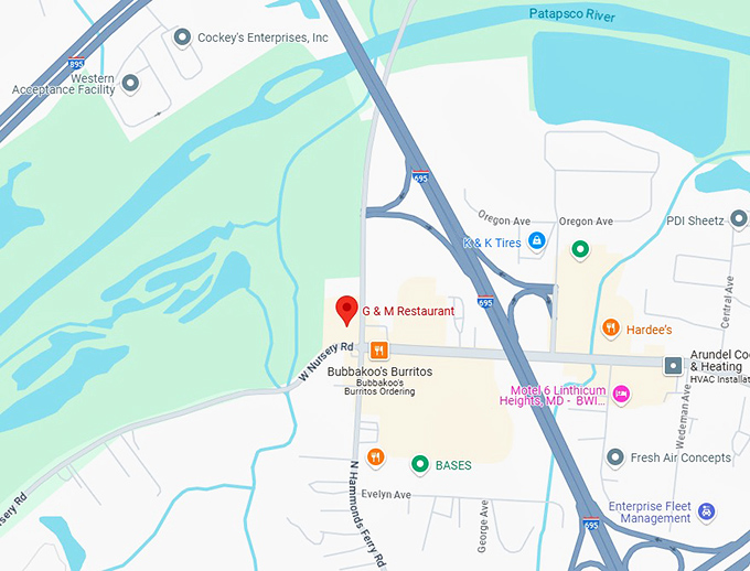 16. g & m restaurant map