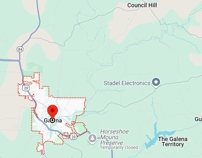 16. galena illinois map