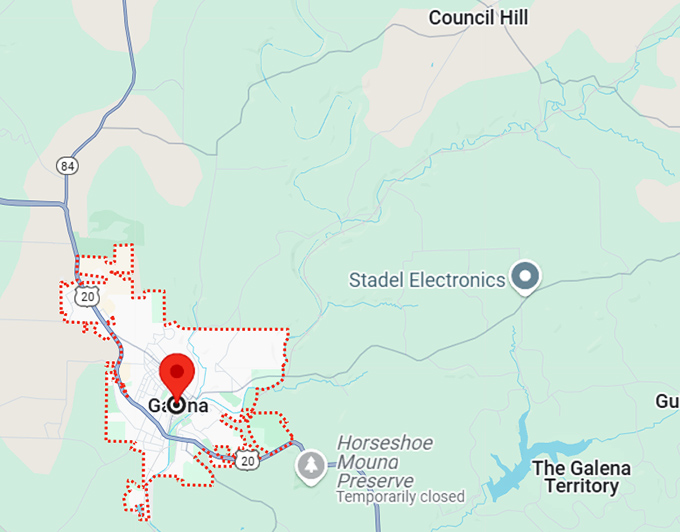 16. galena illinois map