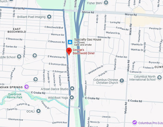 16. george's beechwold diner map