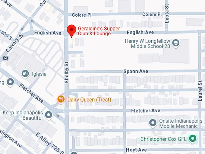 16. geraldine's supper club & lounge map