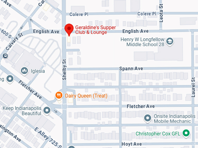 16. geraldine's supper club & lounge map