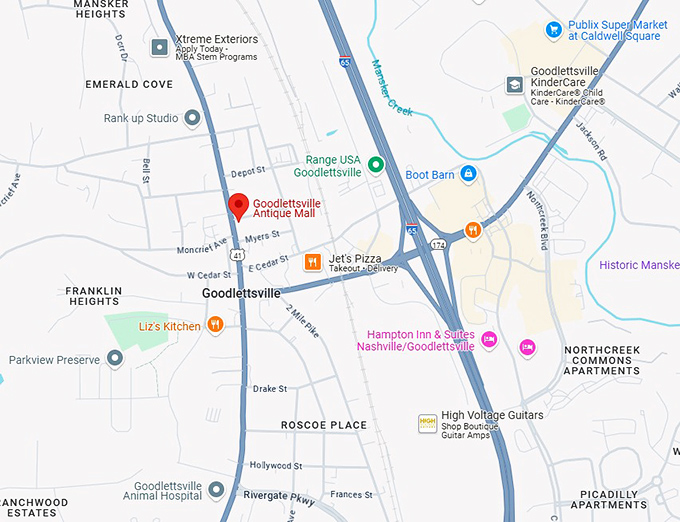 16. goodlettsville antique mall map