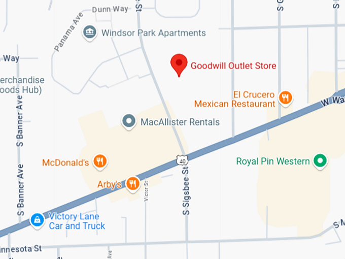 16. goodwill outlet store (6650 w washington st) map