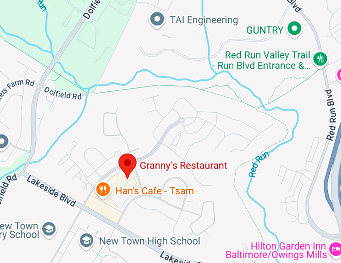 16. granny's restaurant map