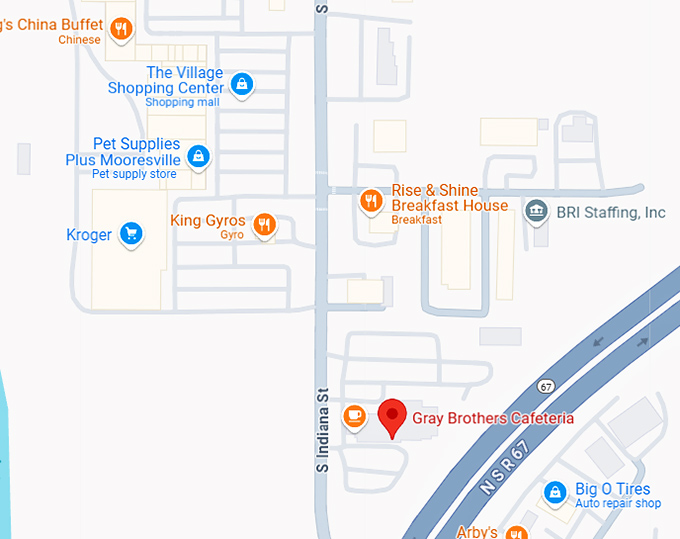 16. gray brothers cafeteria map