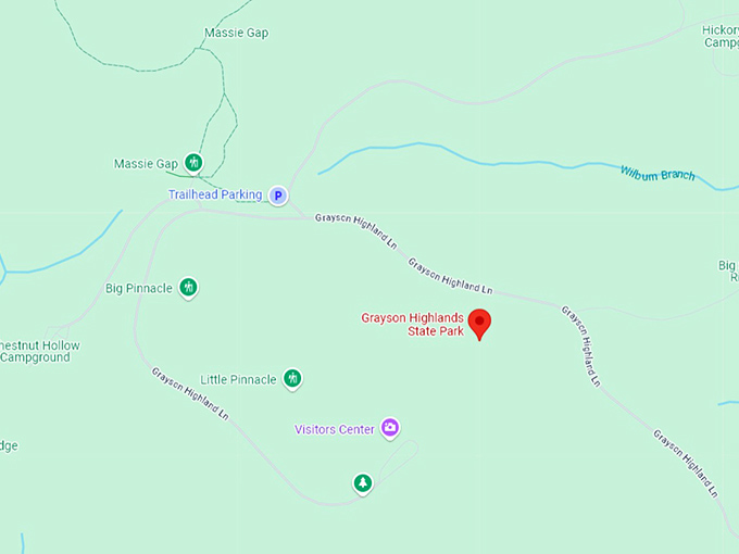 16. grayson highlands state park map