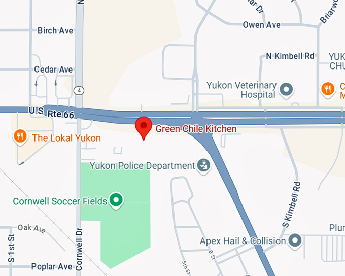 16. green chile kitchen map