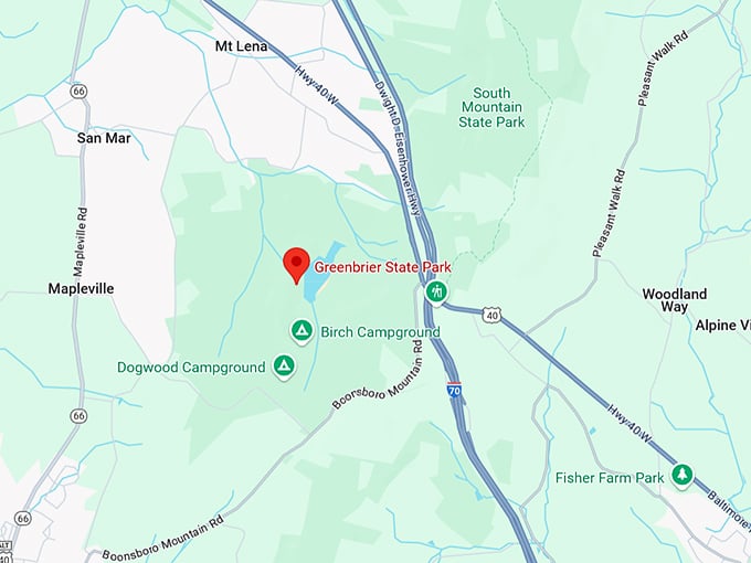 16. greenbrier state park map