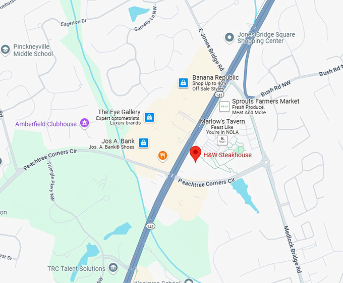 16. h&w steakhouse map