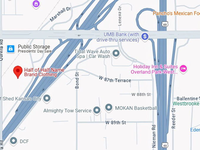 16. half of half name brand clothing map