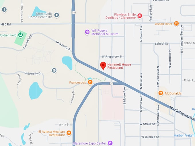 16. hammett house restaurant map