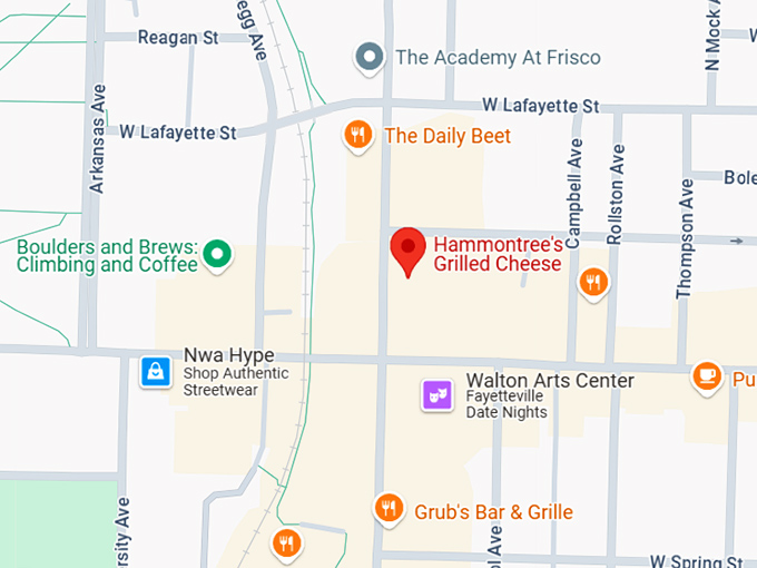 16. hammontree's grilled cheese map