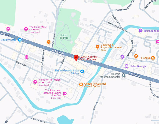 16. hansel & gretel candy kitchen 8651 n main st map