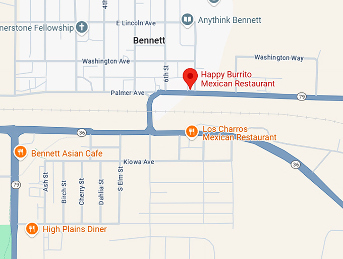 16. happy burrito mexican restaurant map