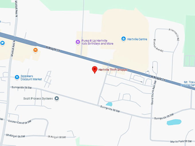 16. hartville thrift shoppe map