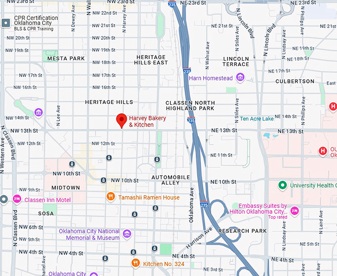 16. harvey bakery & kitchen map