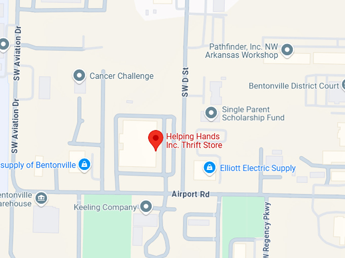16. helping hands inc. thrift store map