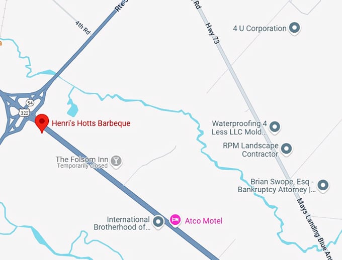 16. henri's hotts barbeque map