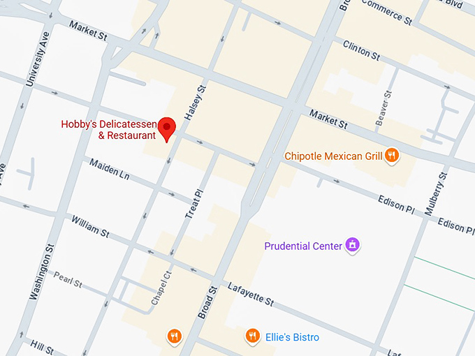 16. hobby's delicatessen & restaurant map