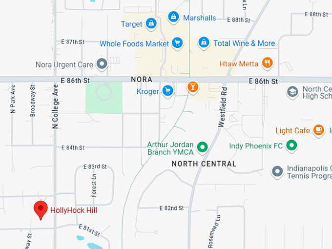 16. hollyhock hill map
