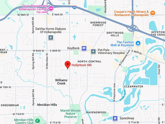 16. hollyhock hill map