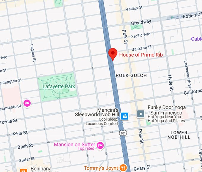 16. house of prime rib map