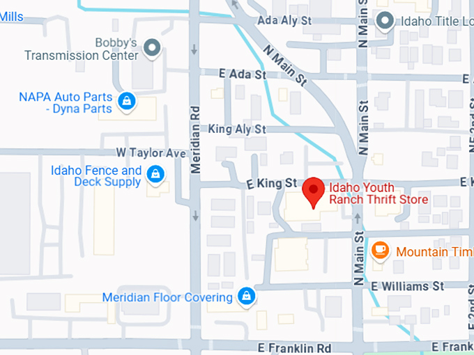 16. idaho youth ranch thrift store map