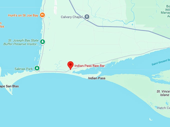 16. indian pass raw bar map
