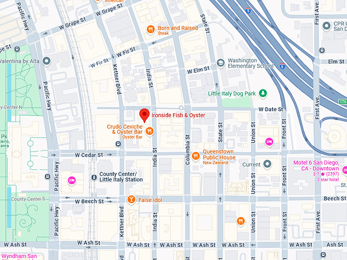 16. ironside fish & oyster map