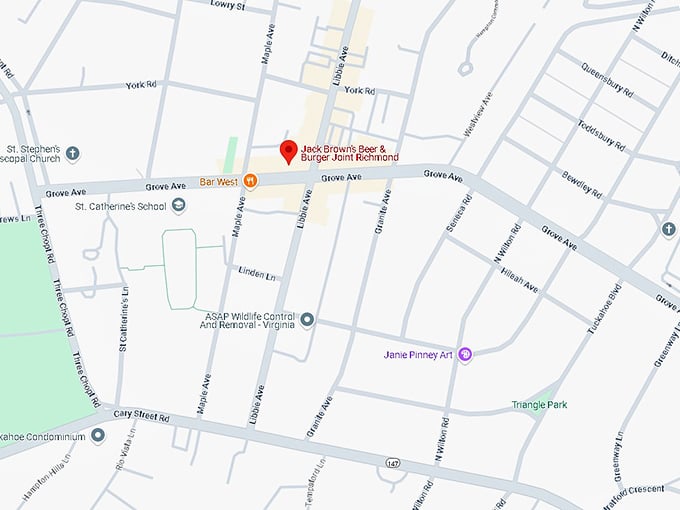 16. jack brown's beer & burger joint map